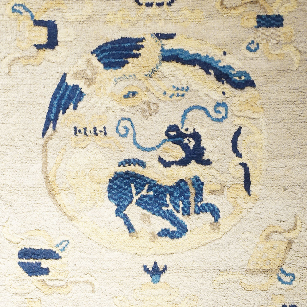 Tappeto Ningxia con Leone - Parvizyar il nodo antico