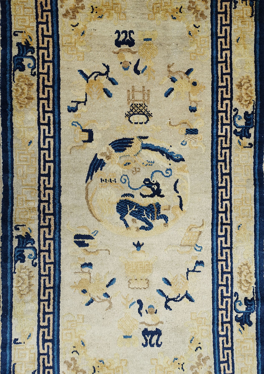 Tappeto Ningxia con Leone - Parvizyar il nodo antico