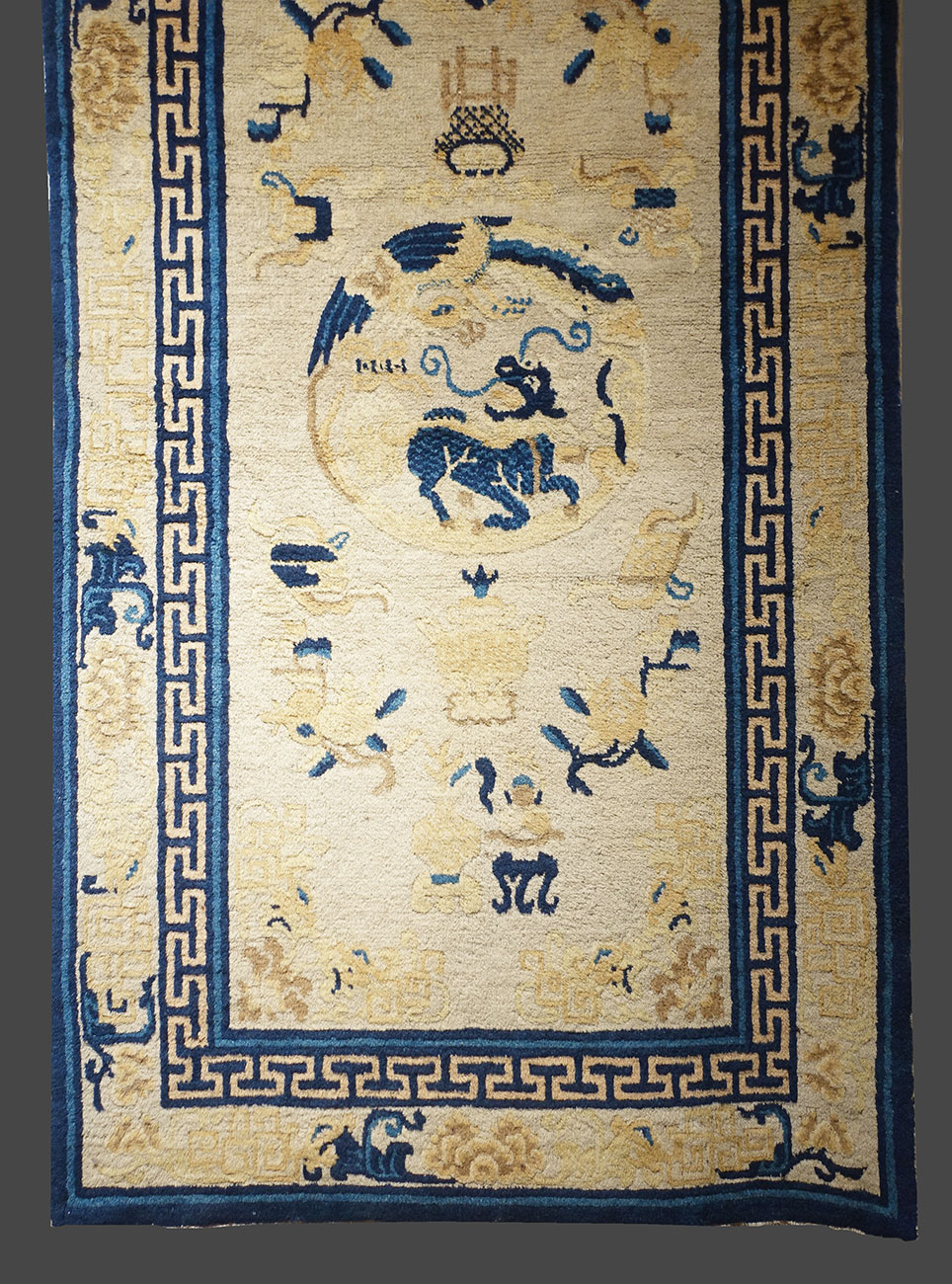 Tappeto Ningxia con Leone - Parvizyar il nodo antico