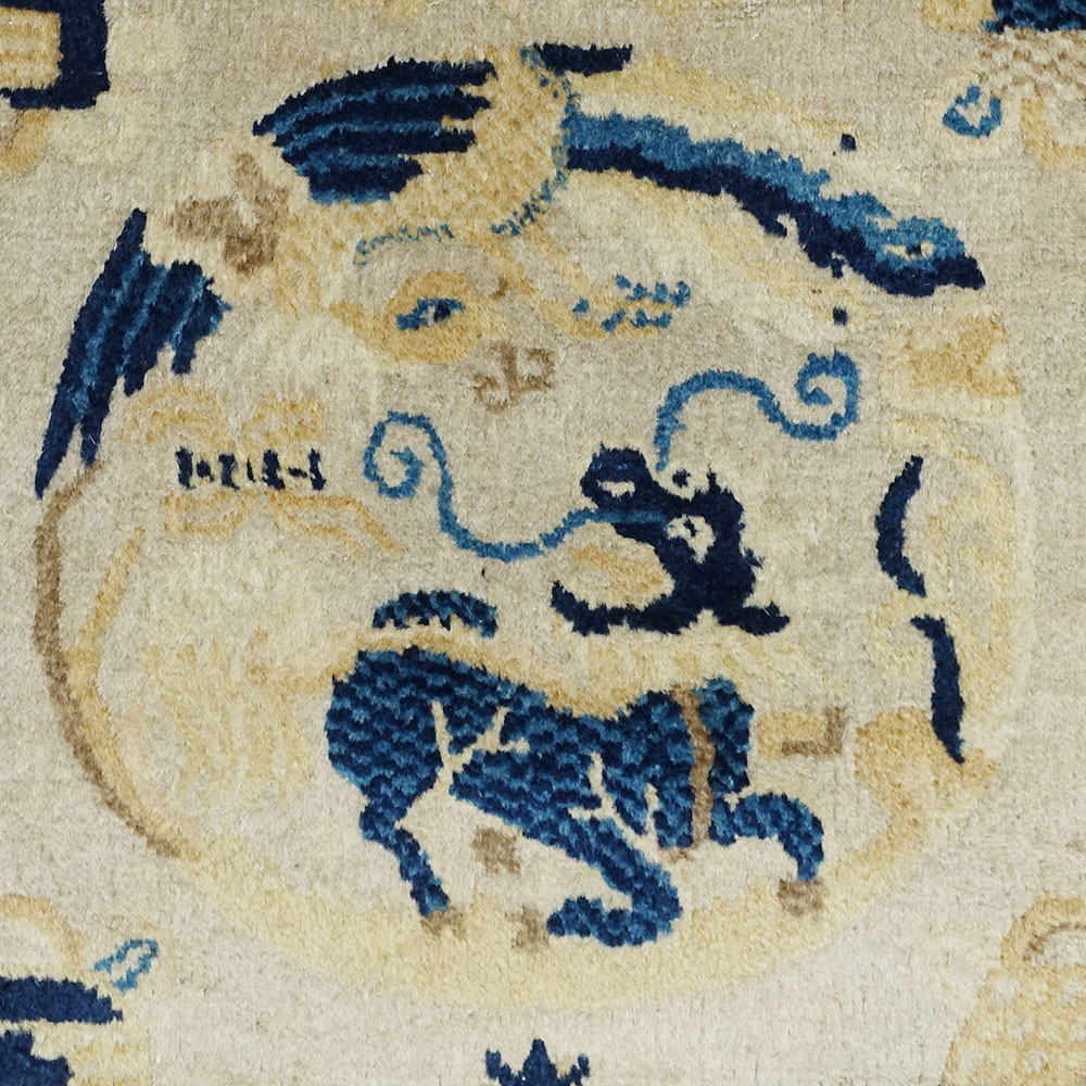 Tappeto Ningxia con Leone - Parvizyar il nodo antico