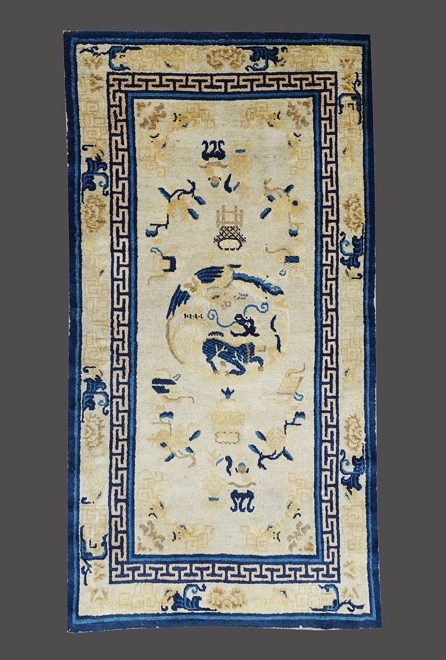 Tappeto Ningxia con Leone - Parvizyar il nodo antico